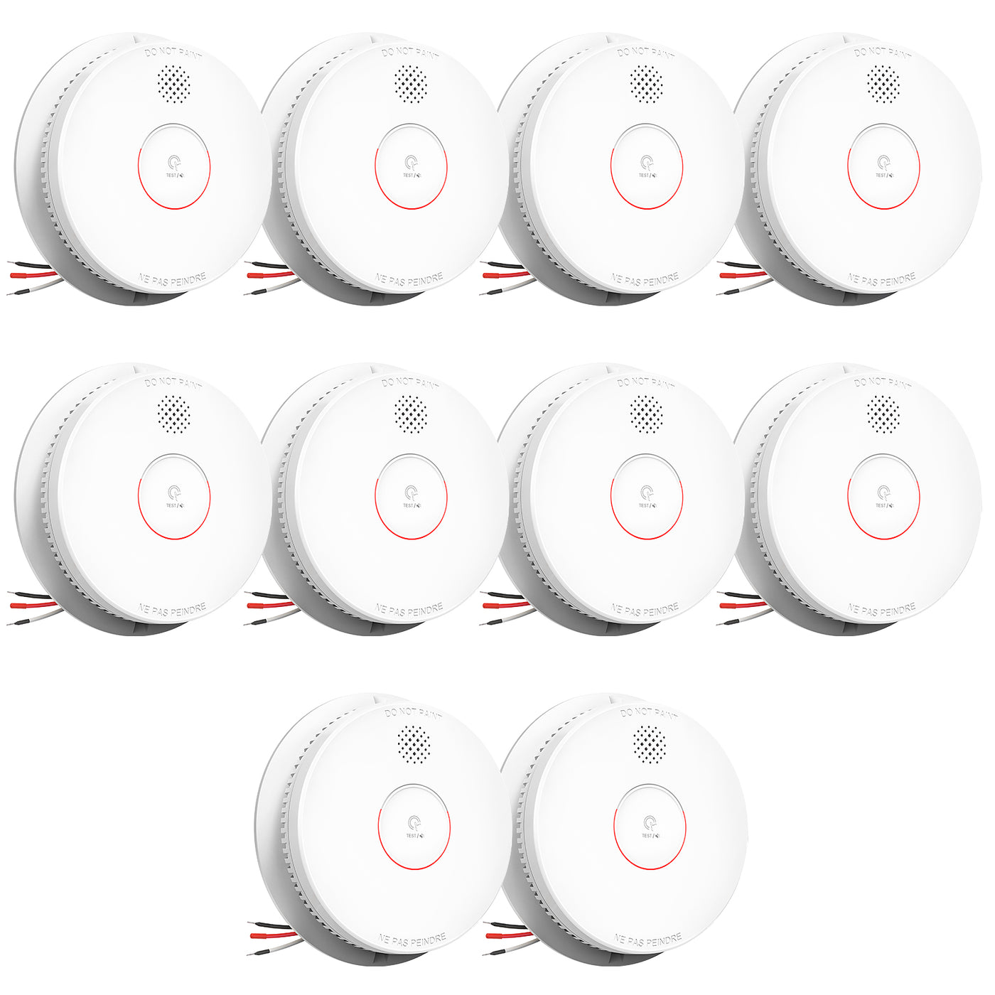 Hardwired Interconnected Smoke Detector GS562A - 10 Pack